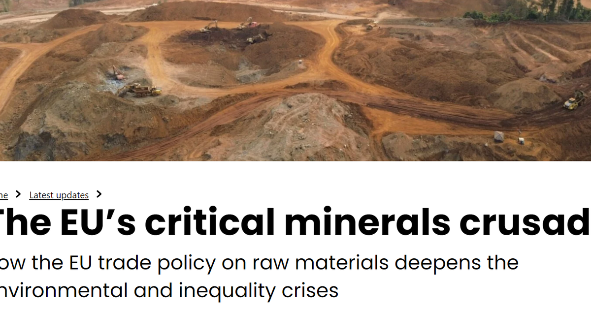 EU: NGO report warns about the social and environmental risks of ...