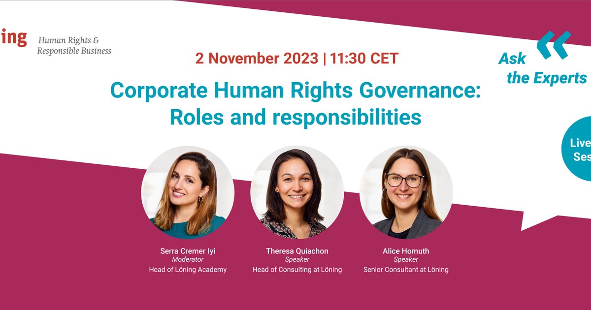 Ask the Experts Live Q&A Session - Corporate Human Rights Governance ... Ask the Experts Live Q&A Session - Corporate Human Rights Governance ...